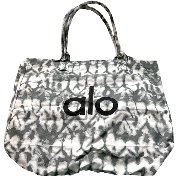 ALO Yoga | Bags | Alo Yoga Gray Tie Dye Large Oversized Cotton Canvas ...